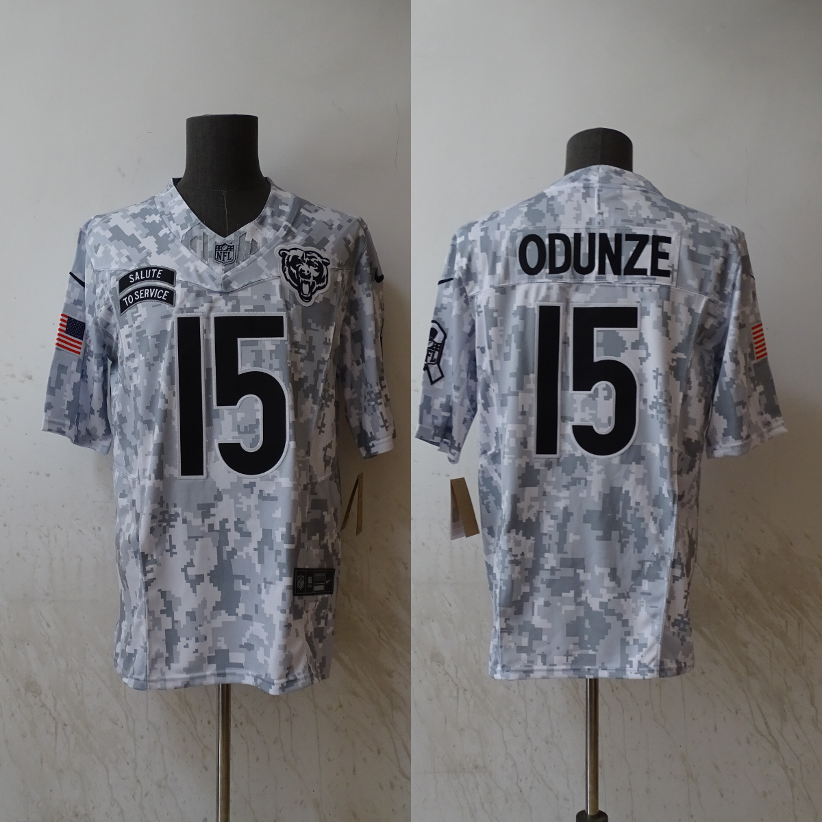 Rome Odunze Chicago Bears 2024 military salute to service Jersey Nike – Classic Authentics