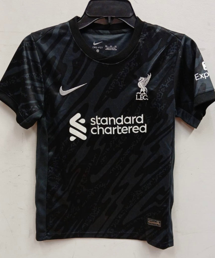 NIKE LIVERPOOL ALLISON BECKER GOALKEEPER JERSEY (ANTHRACITE/BLACK) Soc ...