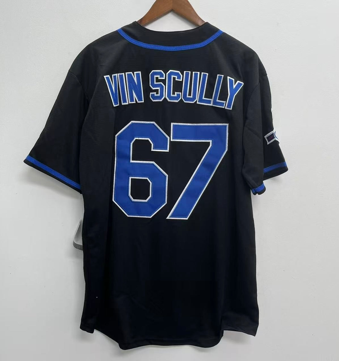 Vin Scully Los Angeles Dodgers Jersey Mitchell & Ness black – Classic ...
