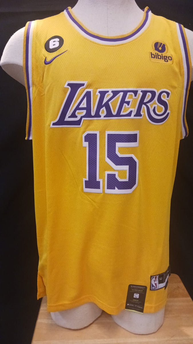 Austin Reaves Los Angeles Lakers autographed jersey COA Photo signing ...