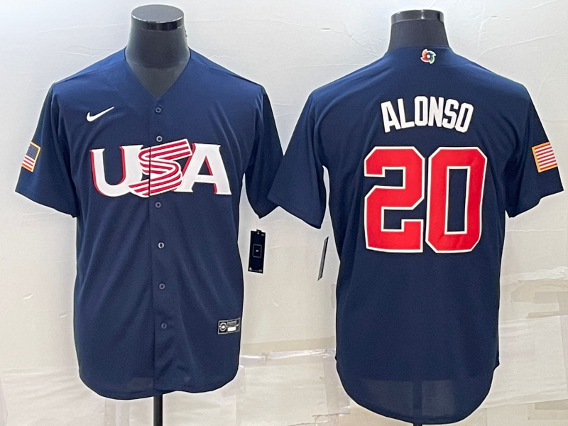 Pete Alonso Team USA Baseball jersey Nike Blue – Classic Authentics