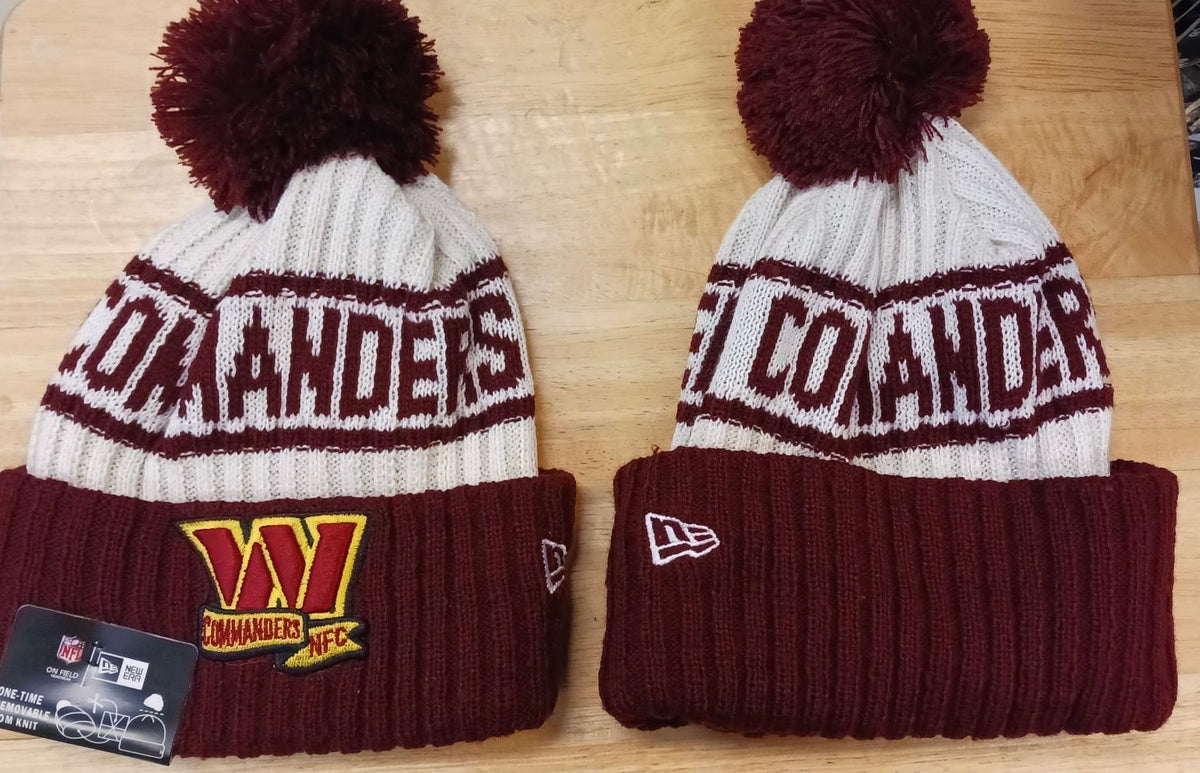 Washington Commanders NFL New Era winter knit Hat with Pom Pom ...