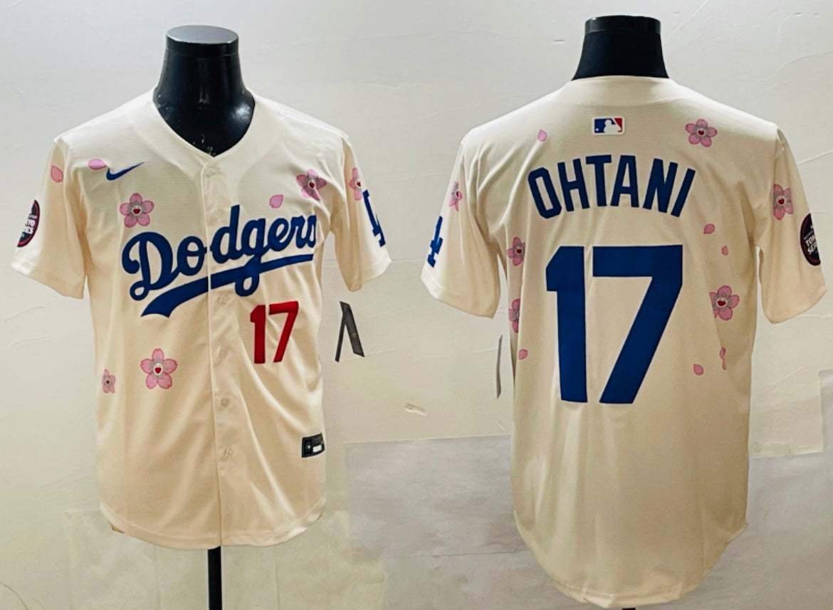 Shohei Ohtani Los Angeles Dodgers Official MLB Nike jersey flowers ...