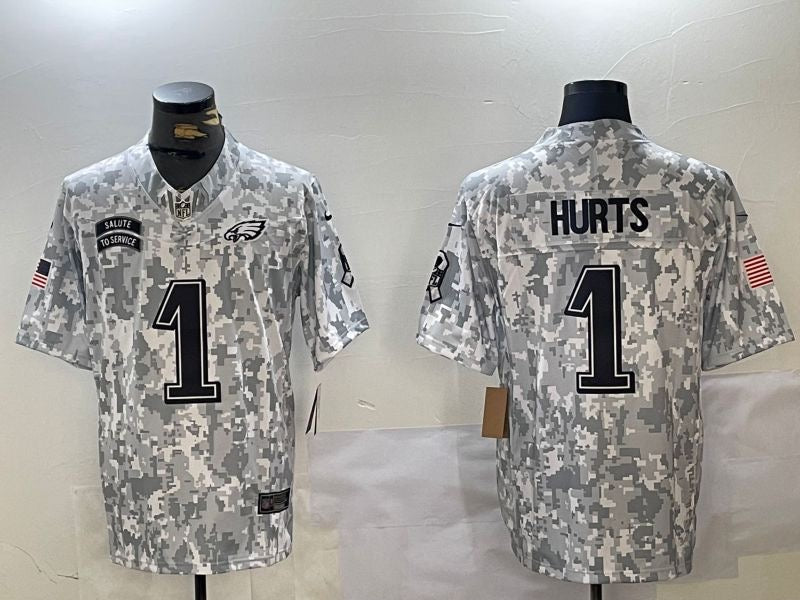 Jalen Hurts Philadelphia Eagles 2024 Nike NFL Salute to Service Jersey ...