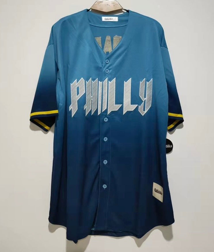 Kyle Schwarber Philadelphia Phillies Blue City Connect Jersey Classic ...