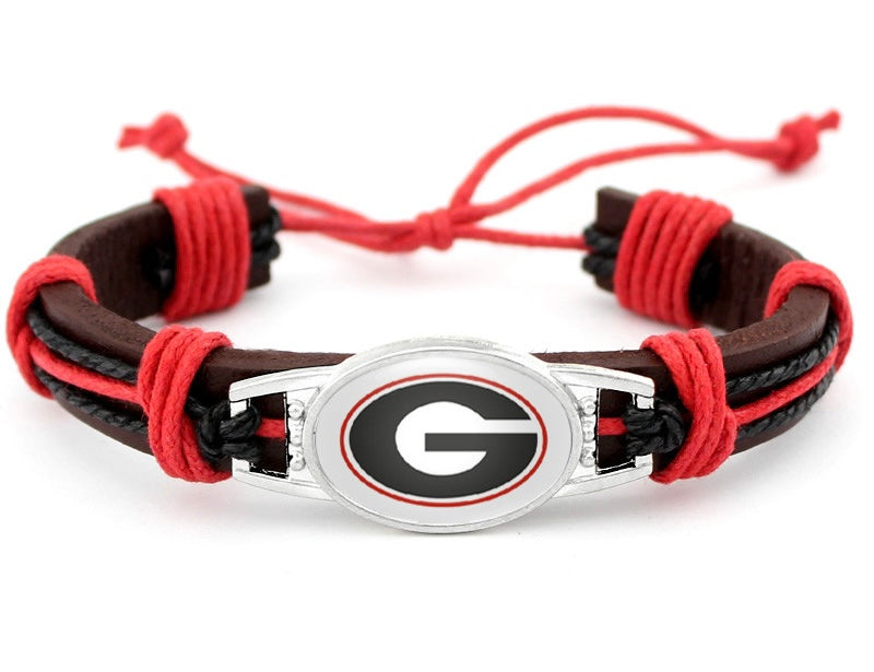 Georgia Bulldogs leather bracelet – Classic Authentics