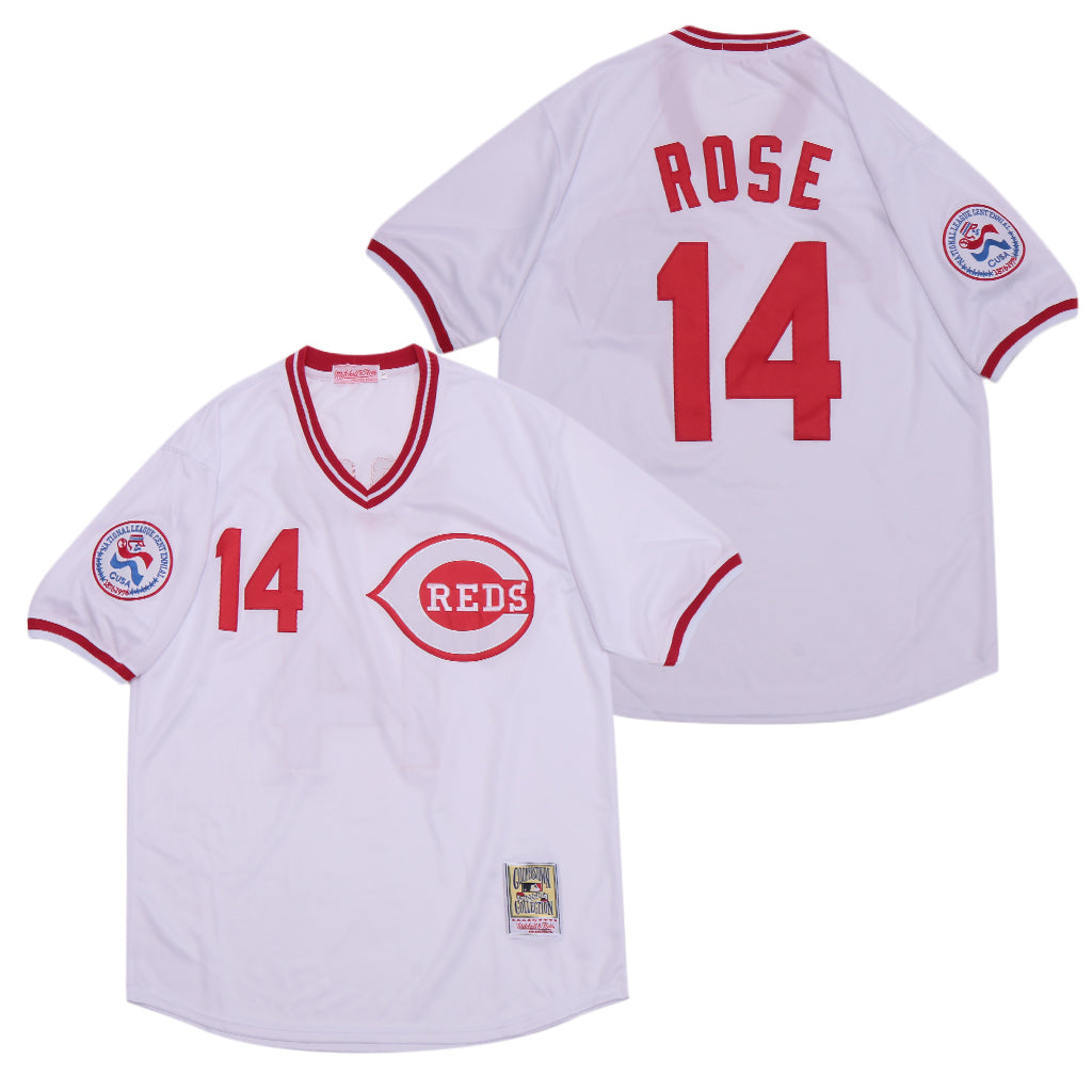 Pete Rose Cincinnati Reds Jersey Mitchell & Ness white – Classic Authentics