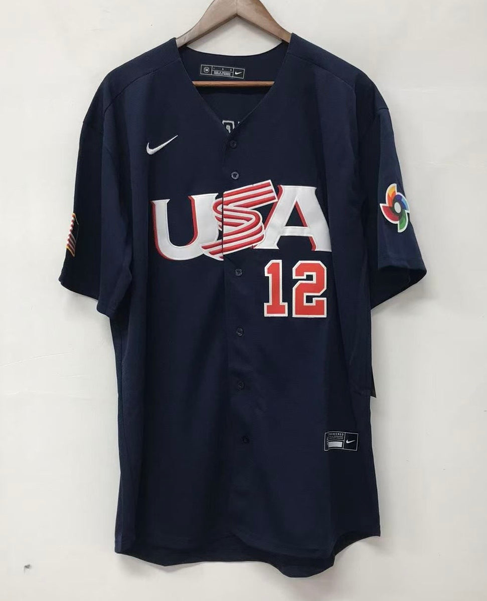 Kyle Schwarber Team USA Baseball Jersey Nike blue – Classic Authentics