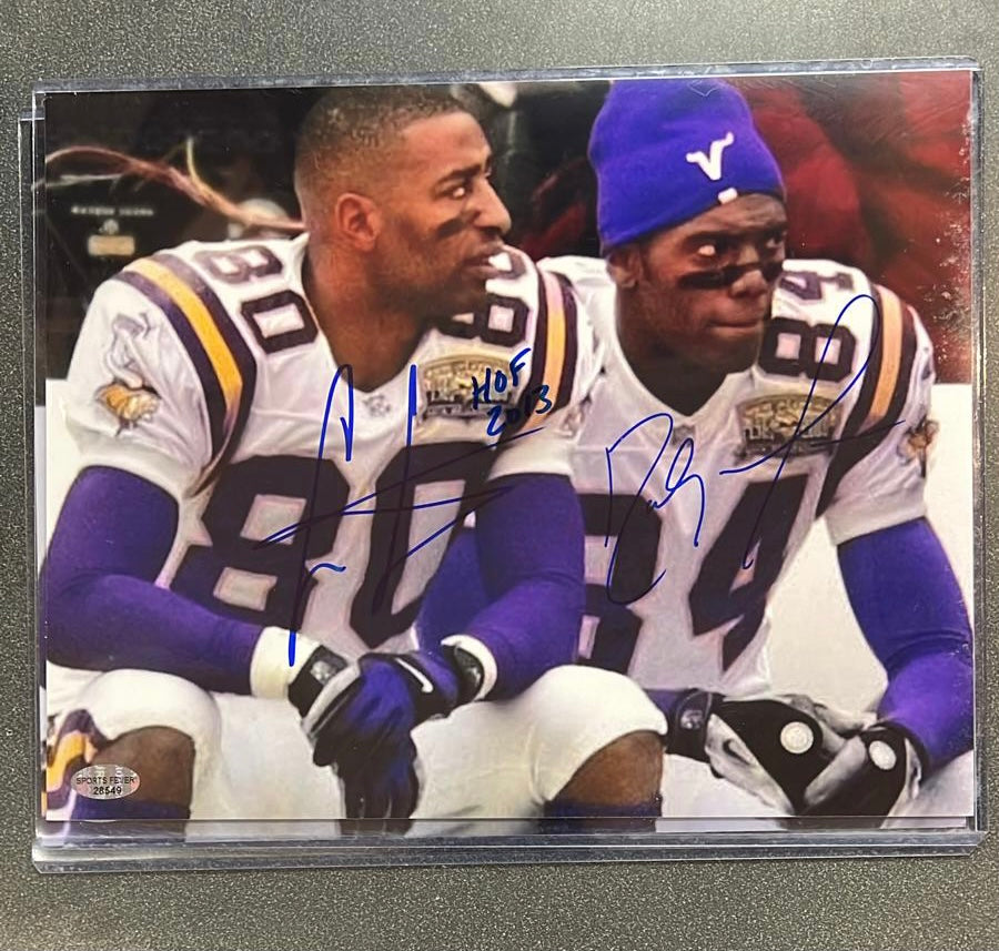 Randy Moss & Cris Carter Minnesota Vikings Autographed 8x10 photo with ...
