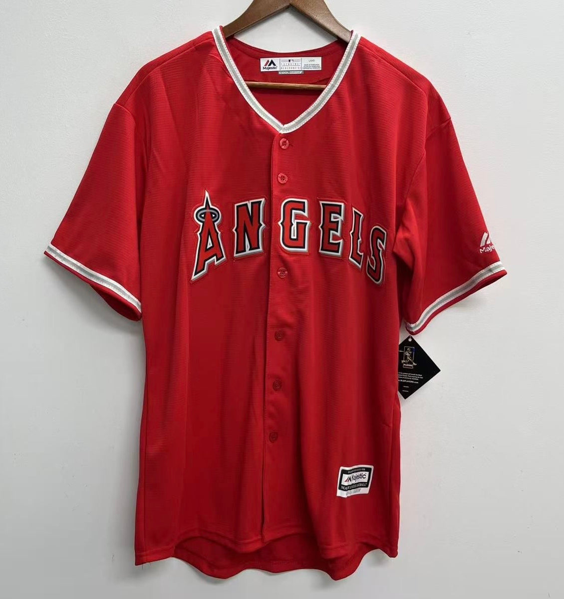 Shohei Ohtani Anaheim Angels Official MLB Majestic Jersey Red – Classic ...