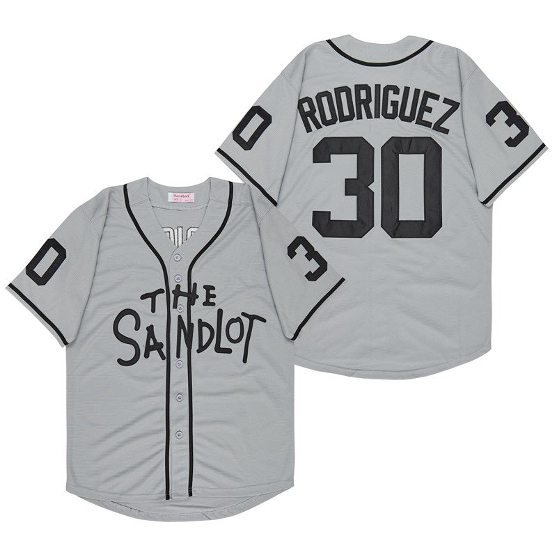 Benny “the jet” Rodriguez The Sandlot Jersey gray – Classic Authentics