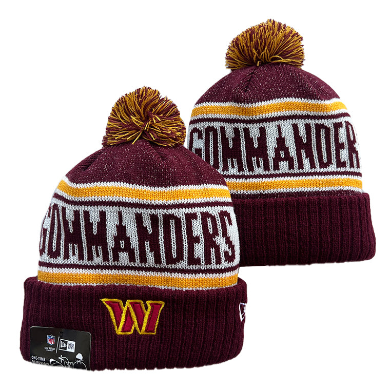 Washington Commanders NFL New Era winter knit Hat with Pom Pom ...