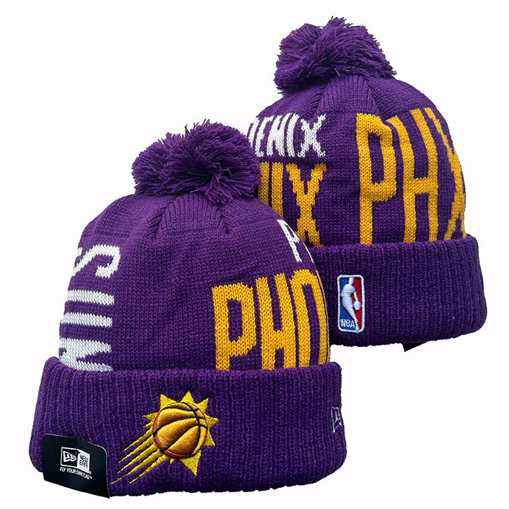 Phoenix Suns NBA New Era winter Hat with Pom Pom – Classic Authentics