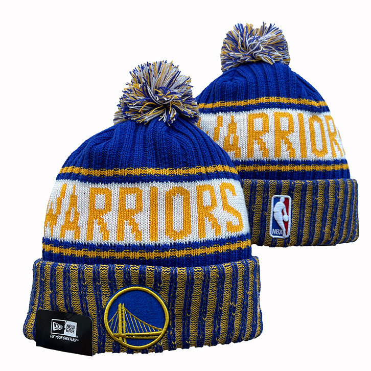 Golden State Warriors NBA New Era winter Hat with Pom Pom – Classic ...