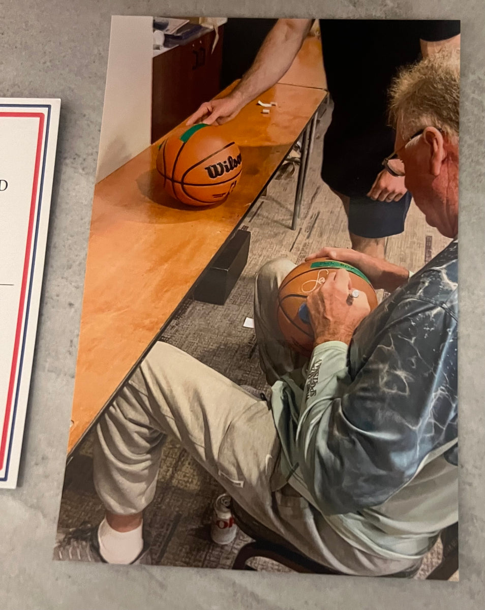 Larry Bird autographed Basketball COA Photo signing – Classic Authentics