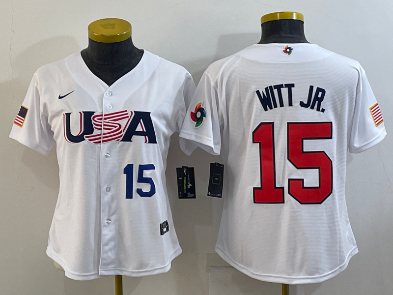 Bobby Witt Jr. Team USA Baseball Jersey Nike white – Classic Authentics