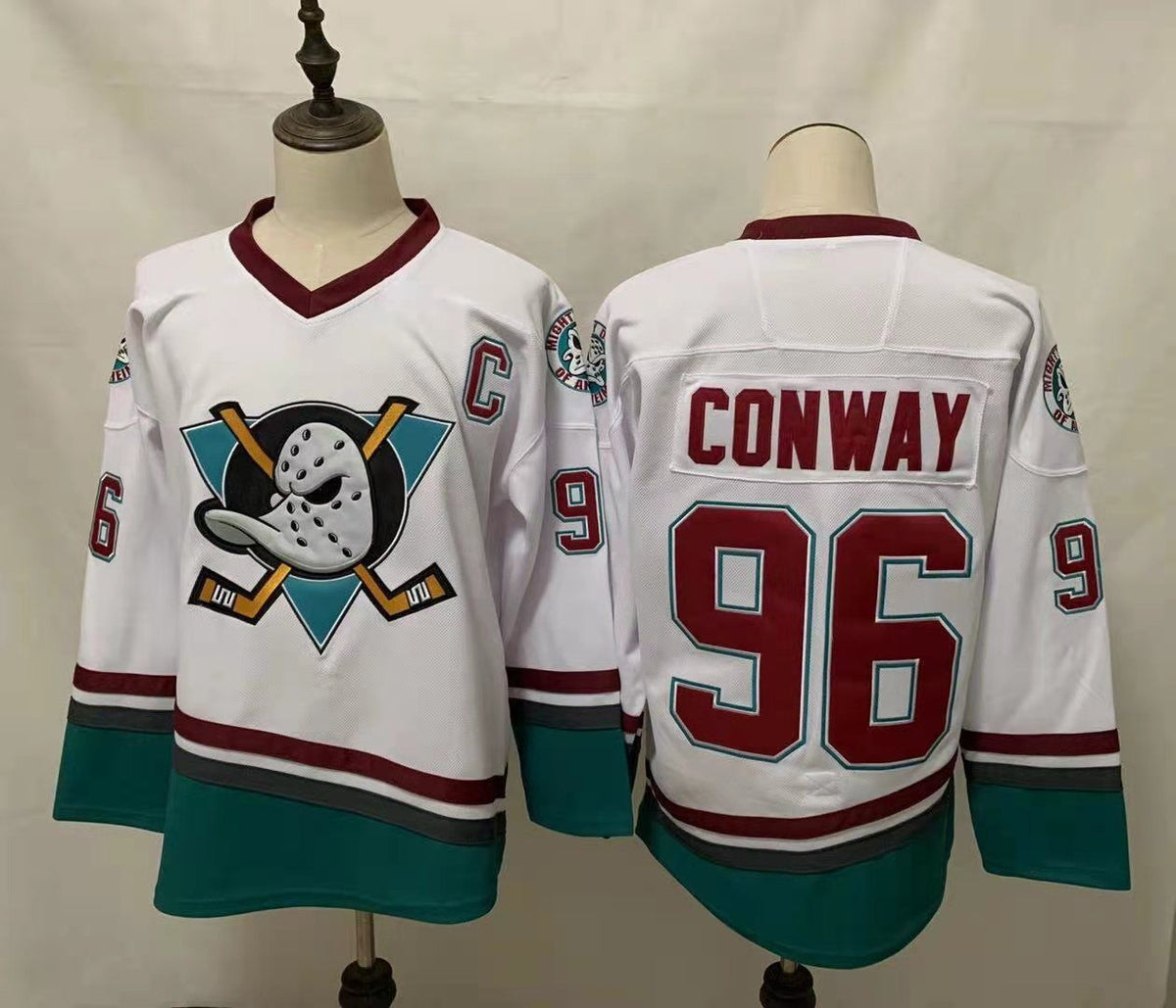 Charlie Conway jersey The Mighty Ducks 1992 Movie white – Classic ...