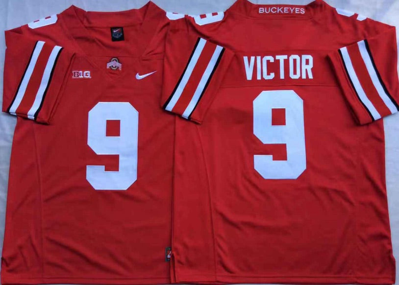 Binjimen Victor Ohio State Buckeyes Jersey red – Classic Authentics